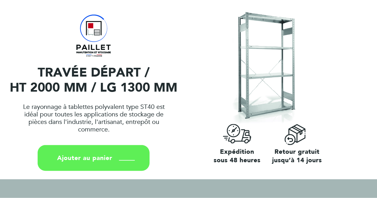 Travée départ ST40 Lg 1300